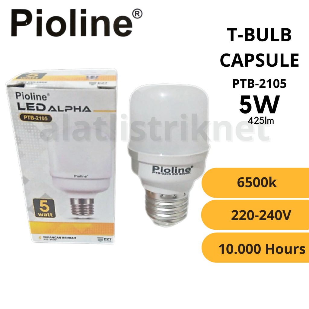 Jual PIOLINE LAMPU LED JUMBO 5 WATT/BOHLAM MURAH TABUNG JUMBO KAPSUL ALPHA | Shopee Indonesia