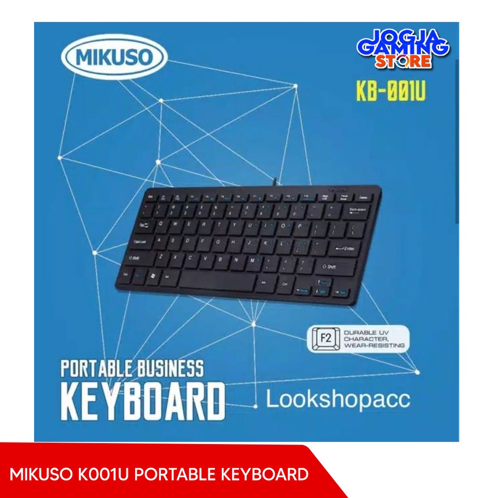 Jual MIKUSO PORTABLE BUSINESS KEYBOARD USB KB001U | Shopee Indonesia
