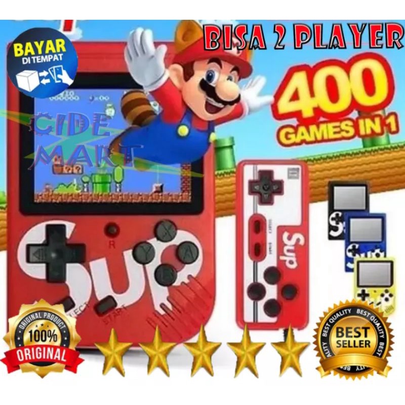 Jual Gameboy Retro Sup 400 Bonus Stik 2 player | Shopee Indonesia