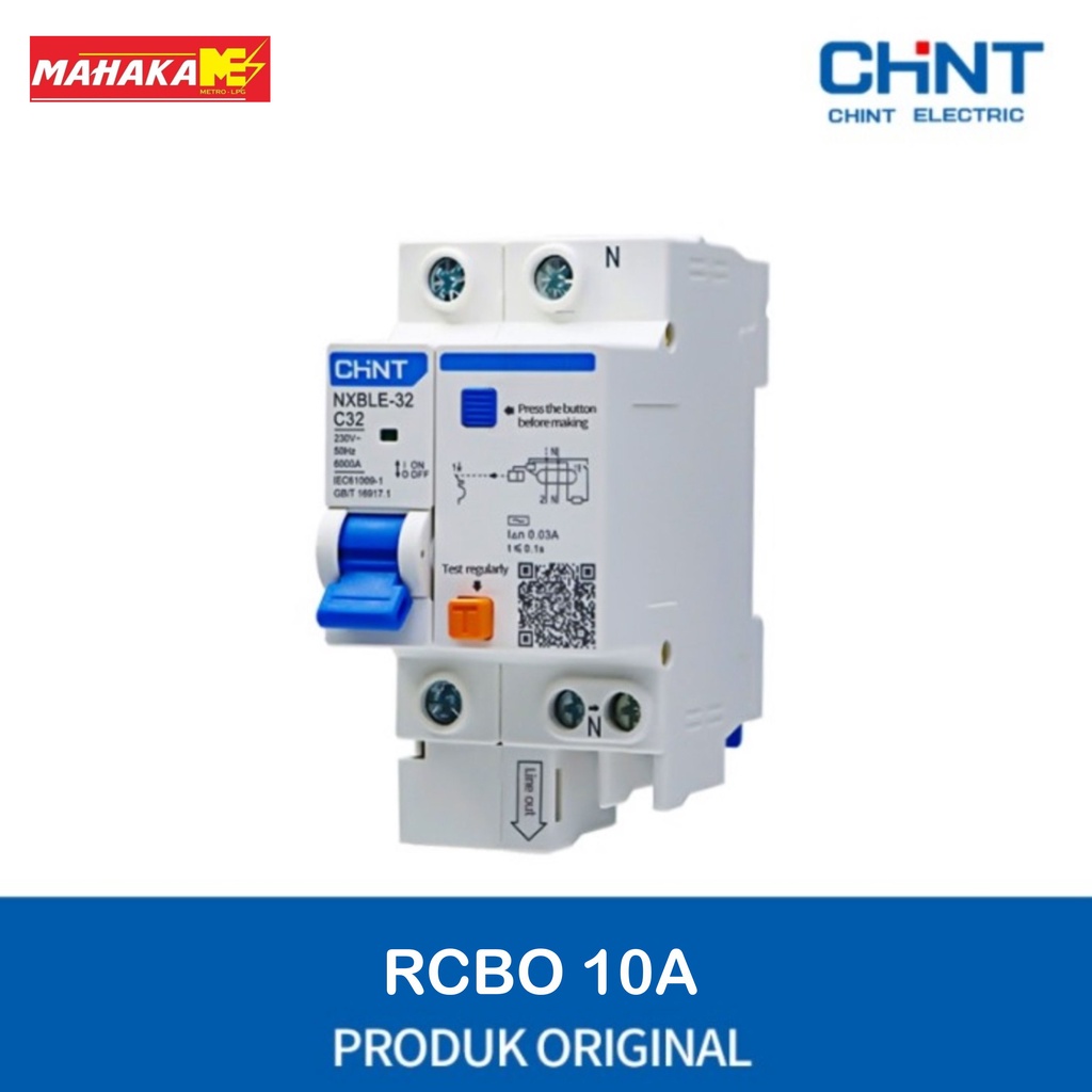 Jual RCBO Plus MCB 10 Ampere 10A 1Phase Chint | Shopee Indonesia