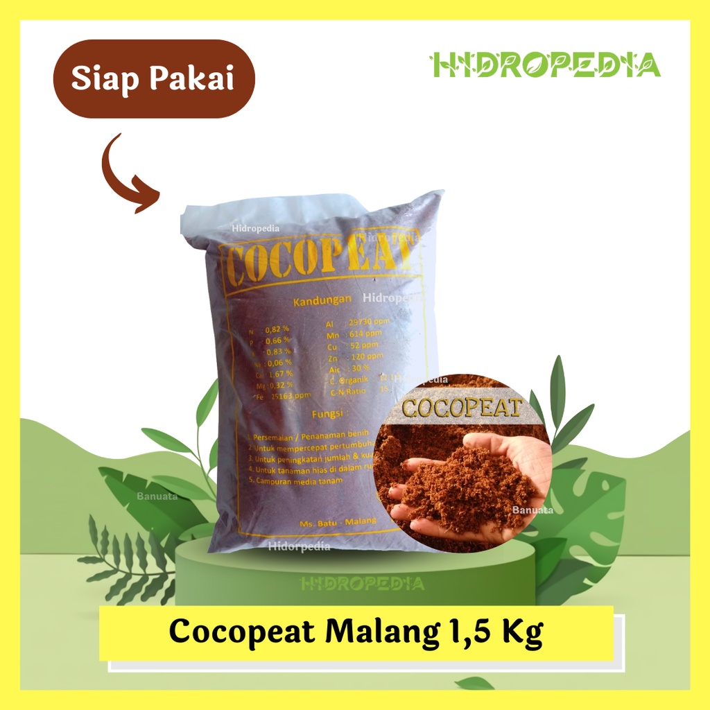 Jual Cocopeat Malang Tekstur Halus (Kemasan 1,5 kg) Berkualitas Siap ...