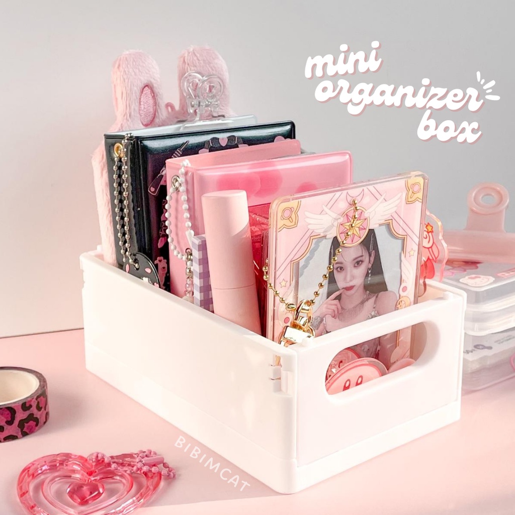 Jual Foldable Mini Organizer Box Putih / Kotak Penyimpanan Plastik ...