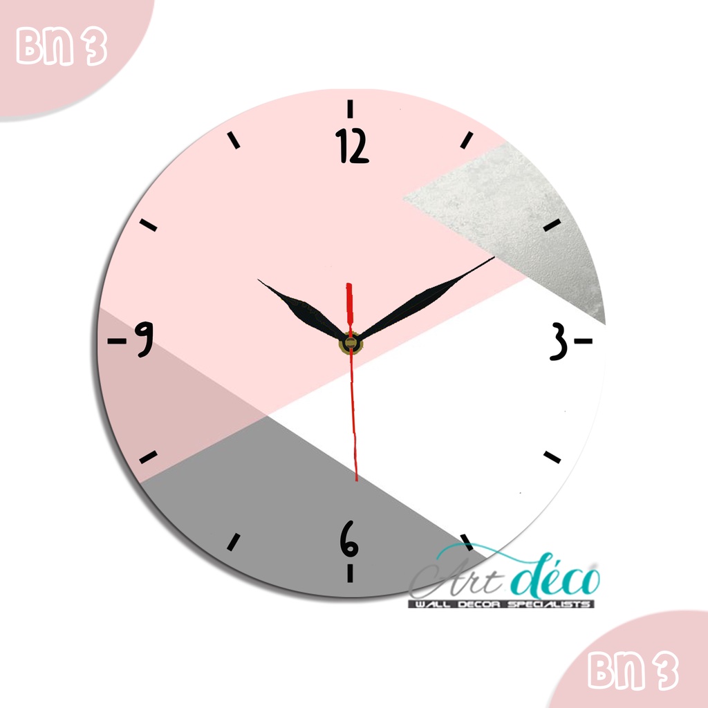 Jual JAM DINDING KAYU SILENT MOVEMENT / JAM SCANDINAVIAN / JAM ...