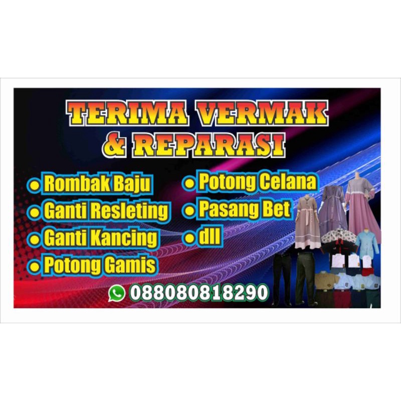 Jual Spanduk vermak/revarasi 1x60 | Shopee Indonesia