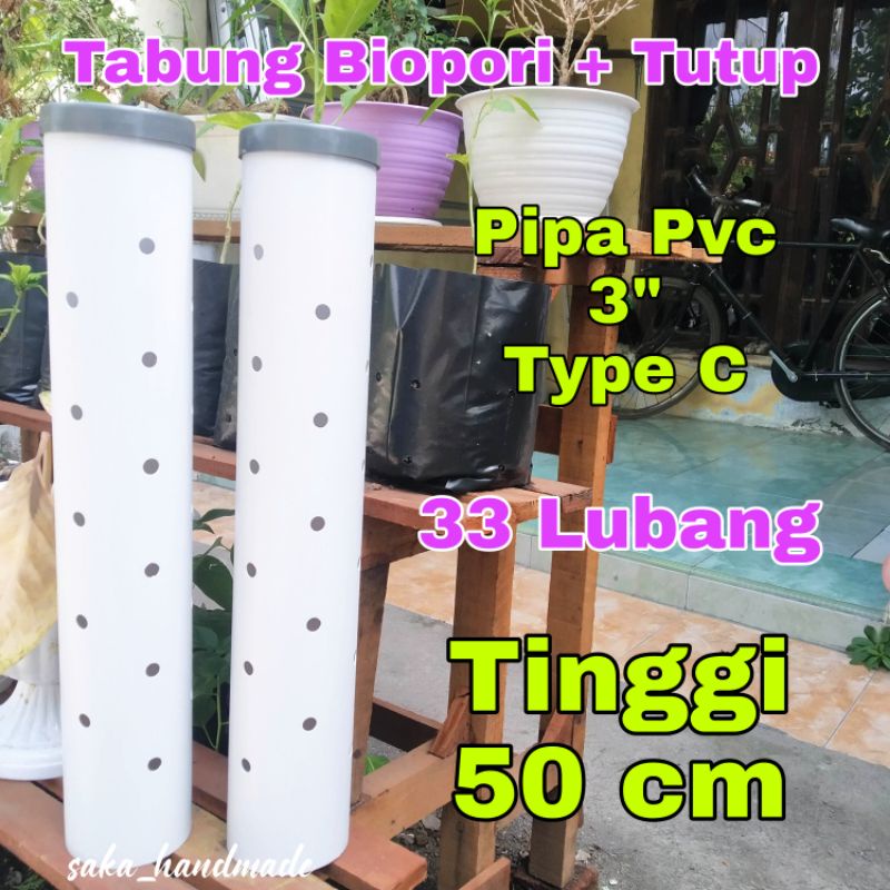 Jual Tabung Biopori + Tutup Pipa Pvc 3" Tinggi 50cm Lubang 33 | Shopee ...