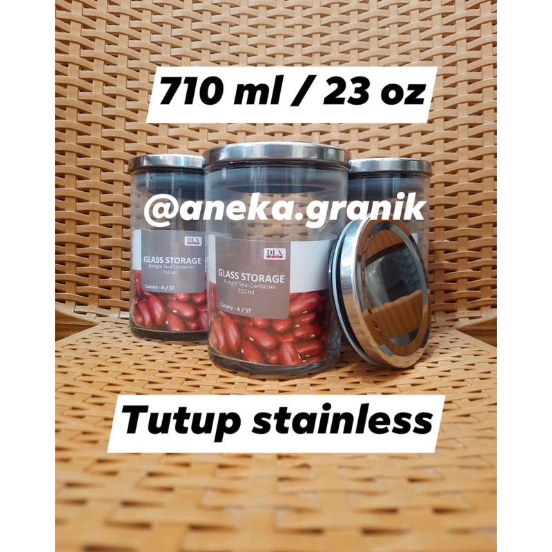 Jual Toples Kaca DLX Citinova Canary A (710 ml / 23 oz) tutup model stainless + seal karet ...