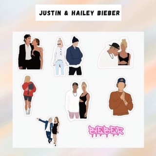 Jual JUSTIN & HAILEY BIEBER stickers | aesthetic stickers justin ...