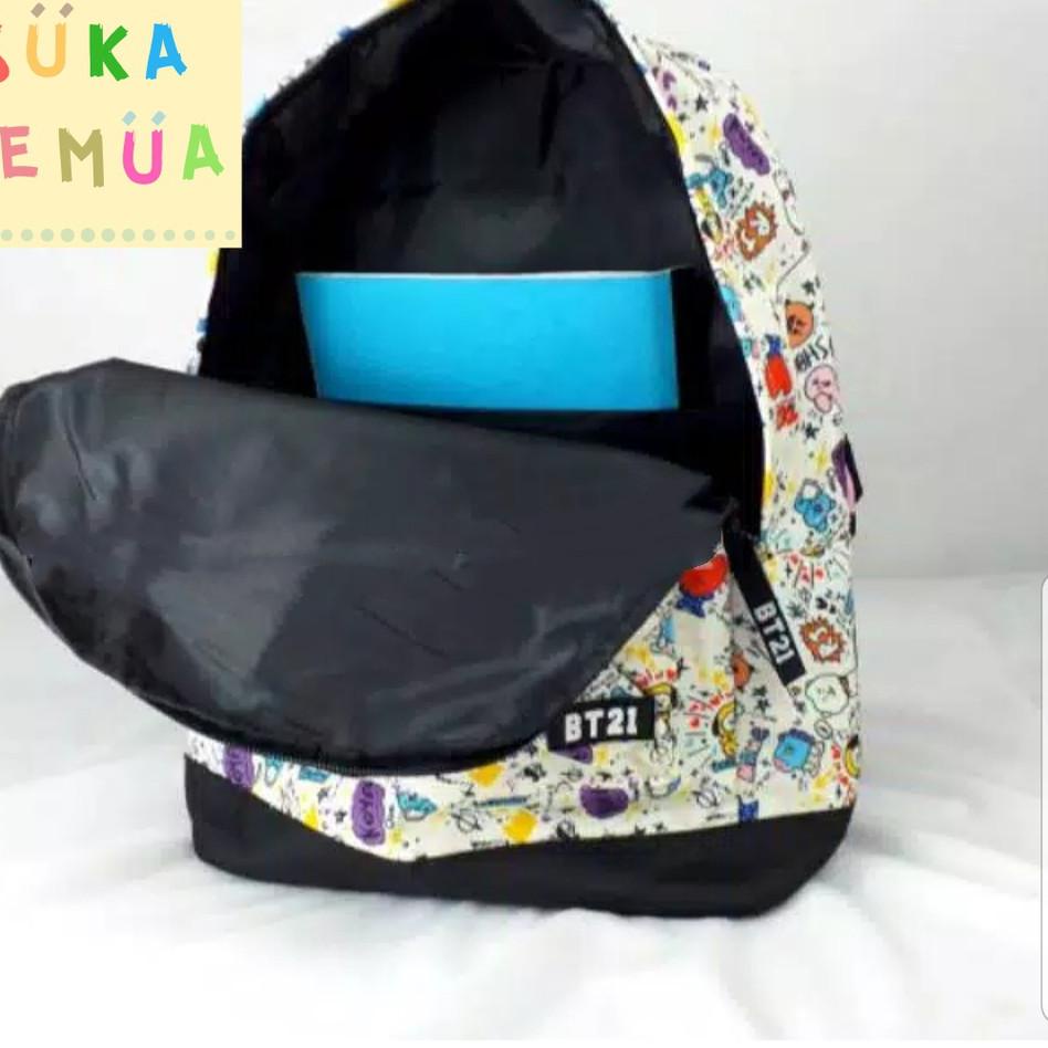 Jual [KODE PRODUK EAWYL8750] Ransel BTS - BT21 + Cover // Tas Sekolah ...
