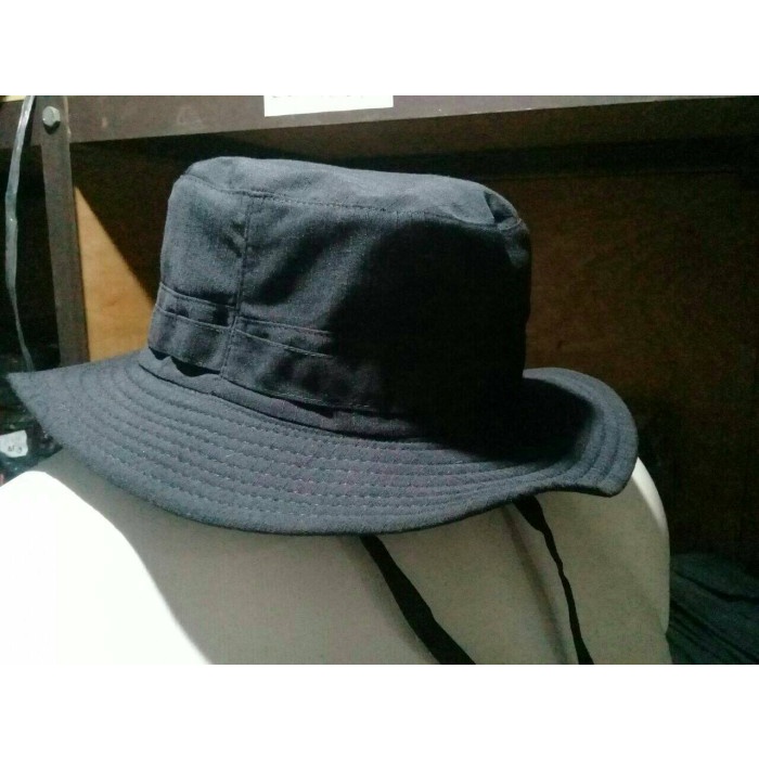 Jual ede7040 Topi Rimba Hitam Polos - Hitam D020F | Shopee Indonesia
