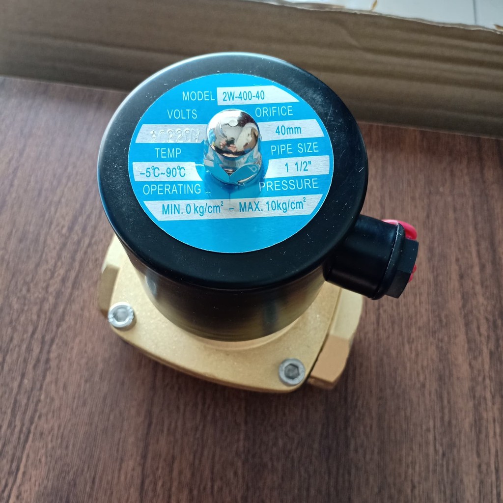 Jual Solenoid Valve 1 1/2" Inch Brass Kuningan 220V AC 220VAC NC DN40 2W-400-40 | Shopee Indonesia