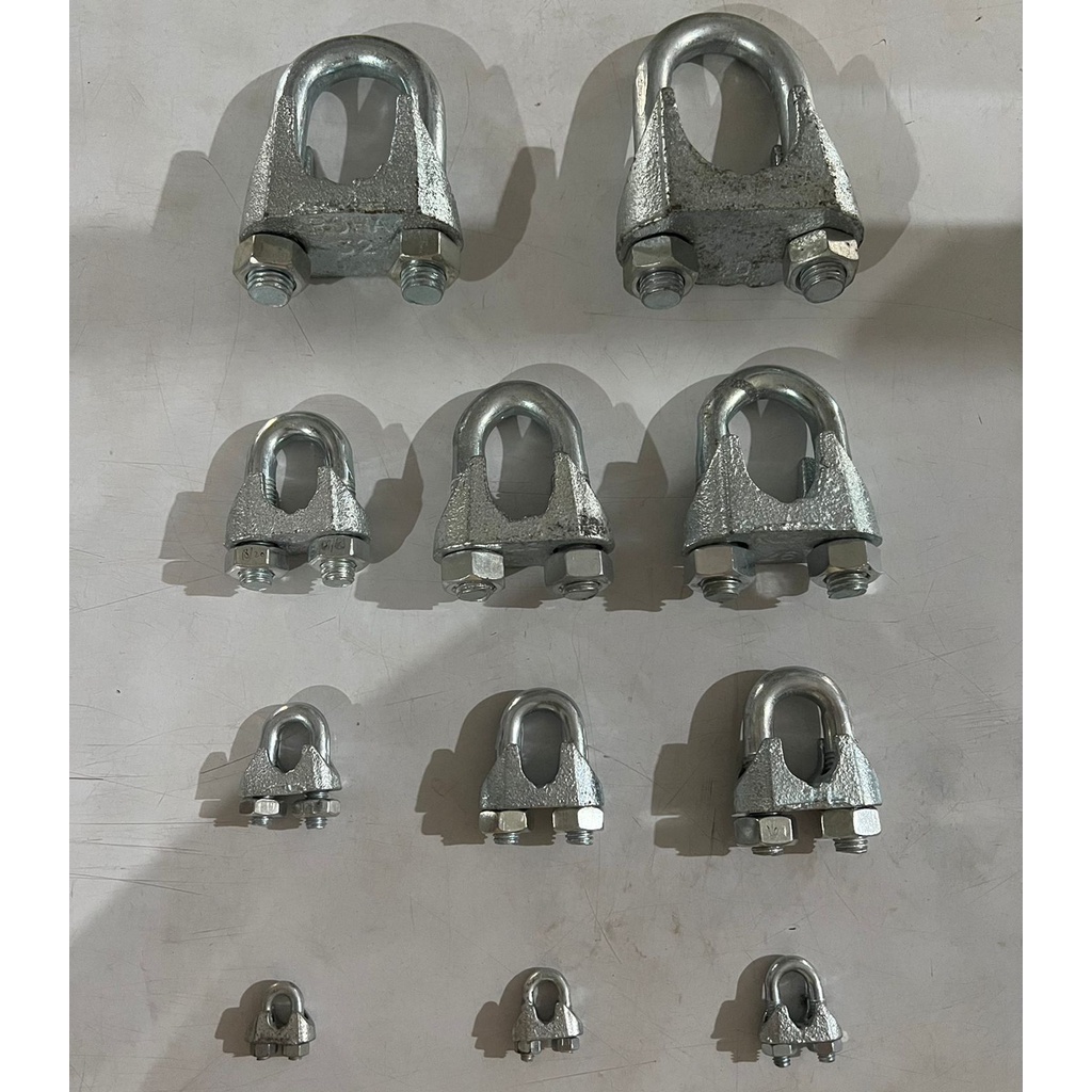 Jual klem sling / kuku macan / wire clip 7/8" - 1 1/2" | Shopee Indonesia
