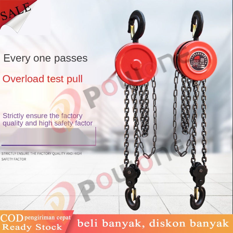 Jual CHAIN BLOCK HOIST KATROL ANGKUT BARANG 1 ton 2 tons 3meter 6meter ...