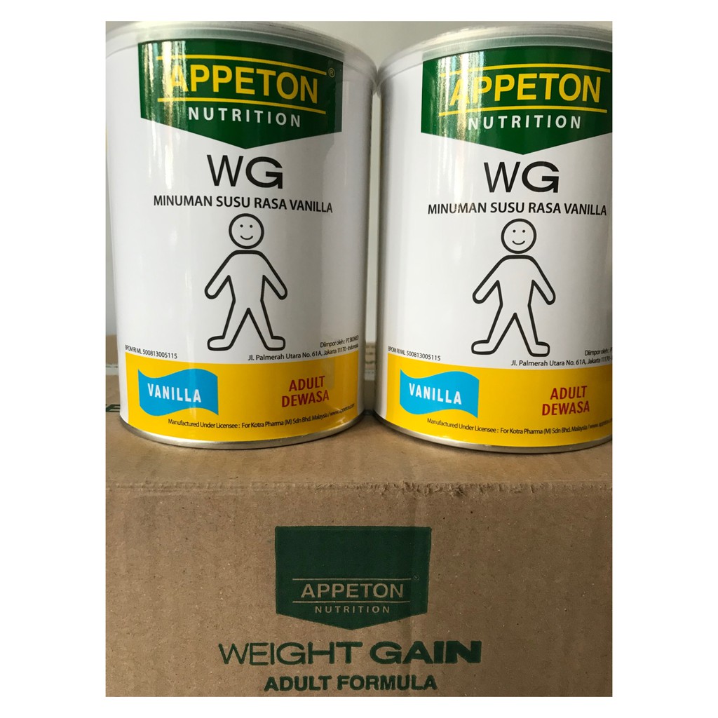 Appeton Weight Gain Susu Untuk Gemuk Rasa Vanilla (Dewasa) - 450 Gram ...