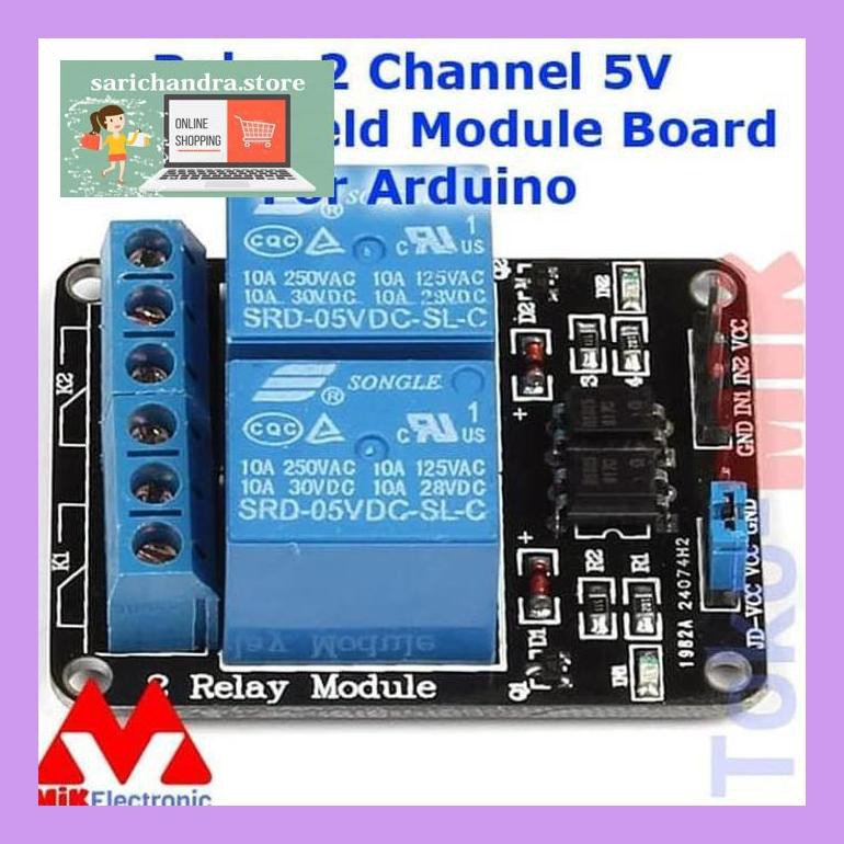 Jual S4Rd0R5 Pcb 2 Channel Relay Module Modul 2 Kanal Arduino Raspberry ...