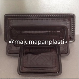 Jual Mika Coklat Brownies M, Brownies L / Kotak kue tutup bening / Tray ...