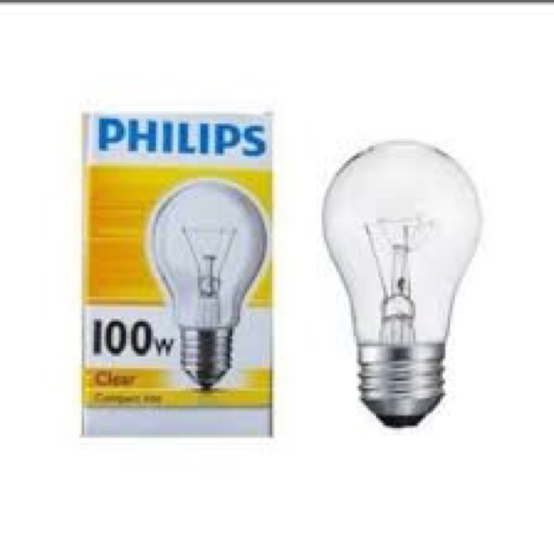 Jual Lampu Pijar Philips Clear 100W A55 CL E27 Standard Bulb | Shopee ...
