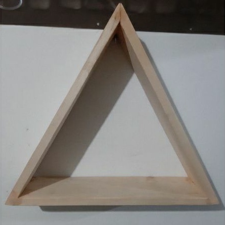Jual Rak Gantung Segitiga Kayu Jati Belanda | Shopee Indonesia