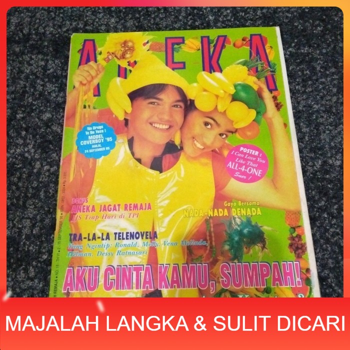 Jual Majalah ANEKA RIA YESS No.18 Sep 1995 SAHRUL GUNAWAN & SARA + POSTER Langka | Shopee Indonesia