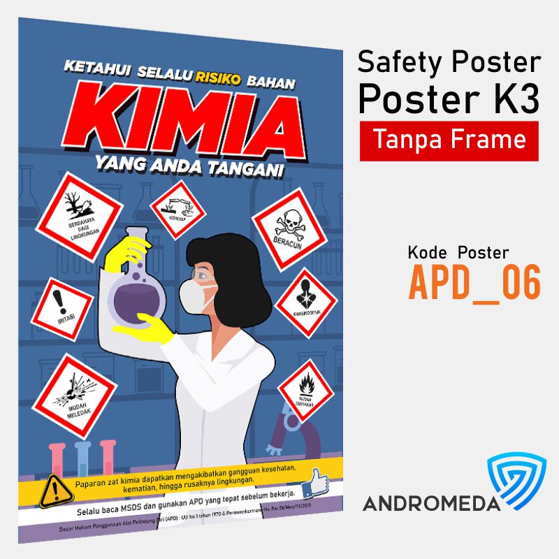 Jual Safety Poster K3 : Chemical Handling Kimia Limbah APD_ Indonesia ...