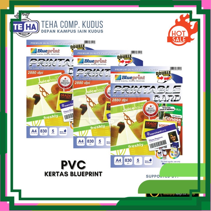 Jual Kertas PVC ID Card 5 Set A4 BLUEPRINT Murah Berkualitas | Shopee ...