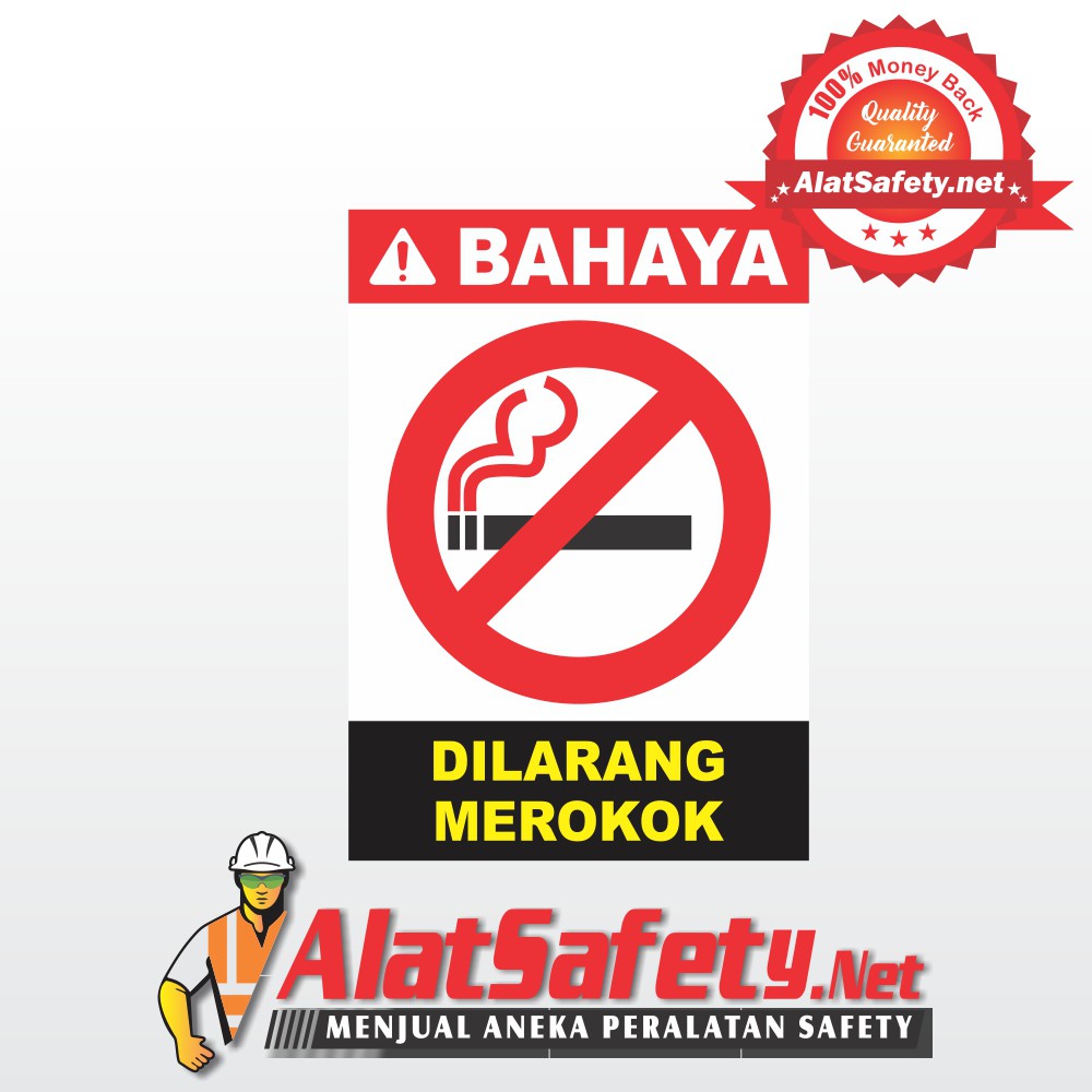 Jual Sticker Safety Dilarang Merokok Di Ruangan Ini Ukuran A4 Indonesia ...