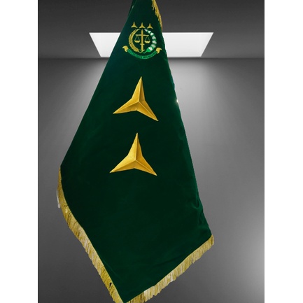 Jual Bendera Ruangan Pataka Bintang Logo Kejaksaan RI Bordir 90 x 135 ...