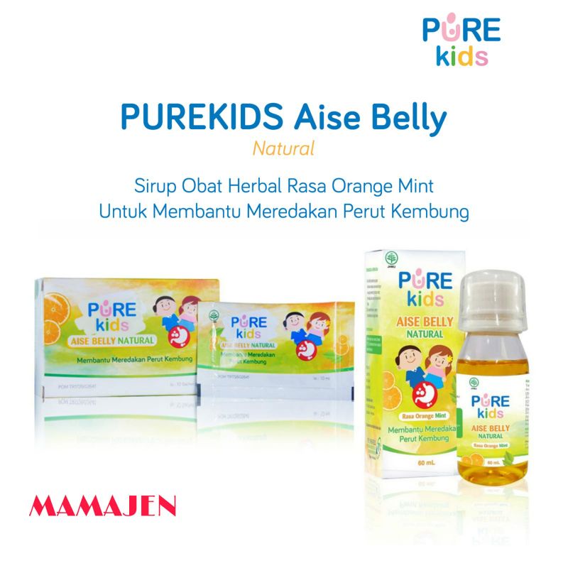 Jual PURE KIDS AISE BELLY NATURAL OBAT KEMBUNG ANAK botol 60ML Dan ...