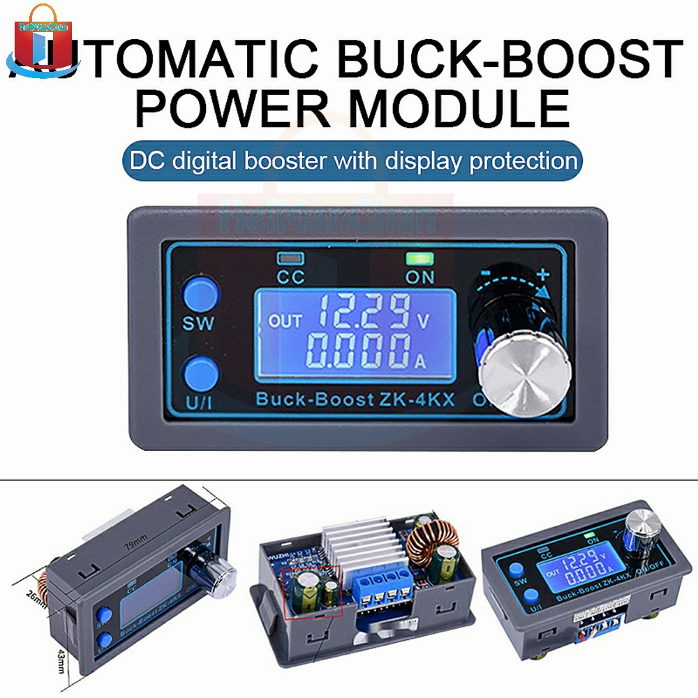 Jual ZK-4KX DC Step Up Down Buck Boost Converter ZK4KX CC CV 0.5-30V 4A | Shopee Indonesia