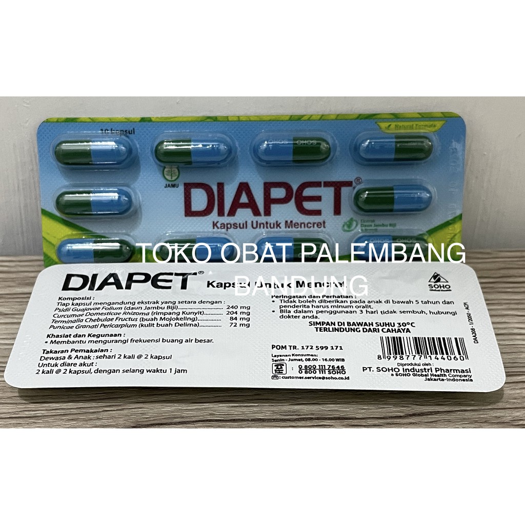 Jual DIAPET 10 KAPSUL KAPSUL UNTUK MENCRET BUANG AIR BESAR MULAS FESES ...