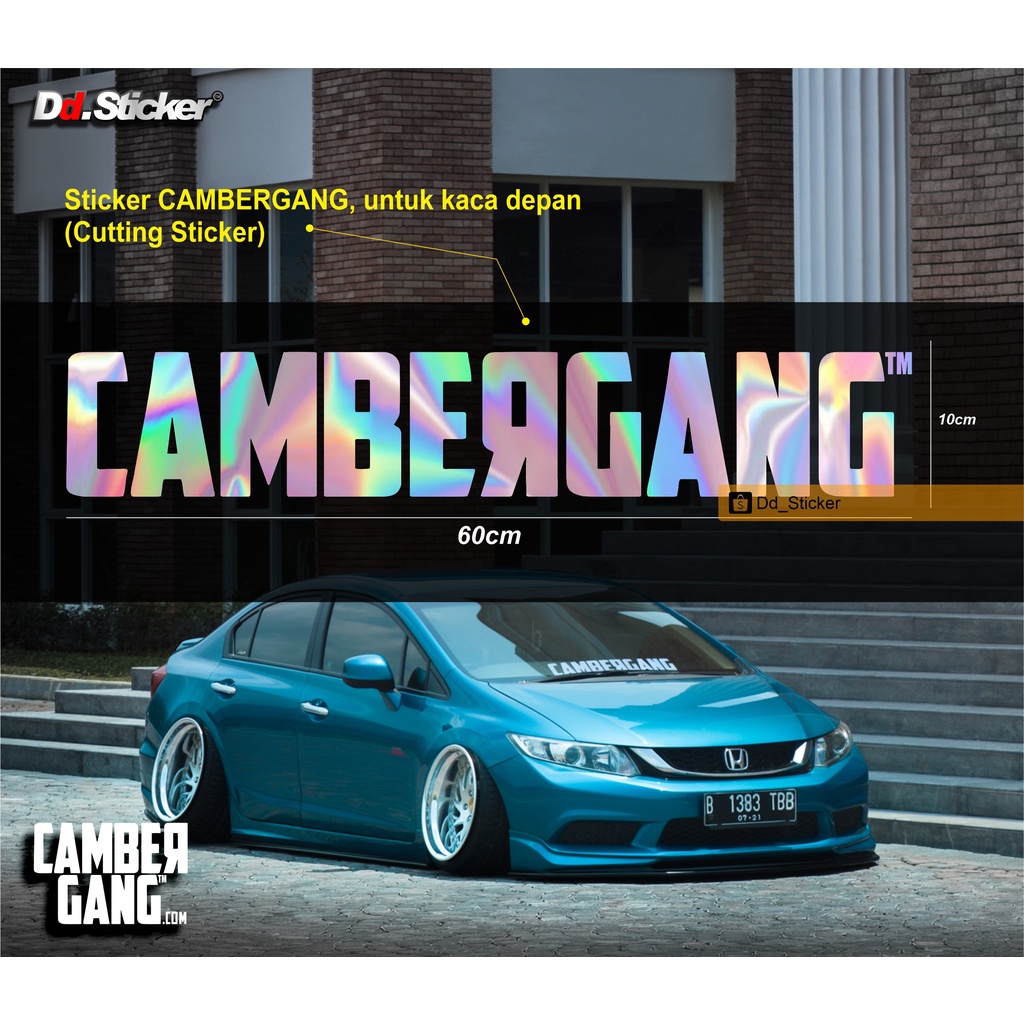 Jual Sticker CAMBERGANG, untuk kaca depan (Cutting Sticker) | Shopee ...