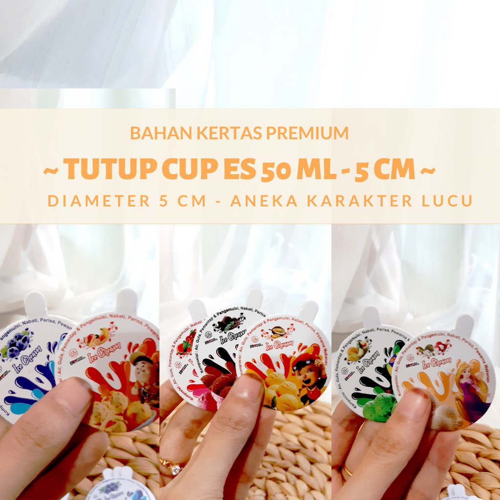 Jual TUTUP CUP ES TERMURAH / SEDIA TUTUP ES KERTAS/ KERTAS PENUTUP CUP ...
