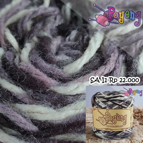 Jual Soft Akrilik Poyeng SA I1 Gradasi Hitam | Benang Rajut | Poyeng ...