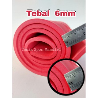 Jual Busa ati 6mm ( 25cm x 100cm )/ spon eva / Busa Hati / Spon karet ...