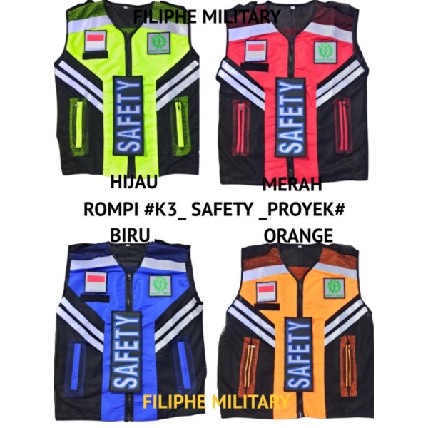 Jual ROMPI SAFETY,ROMPI K-3 ,ROMPI PROYEK ,ROMPI TOURING | Shopee Indonesia