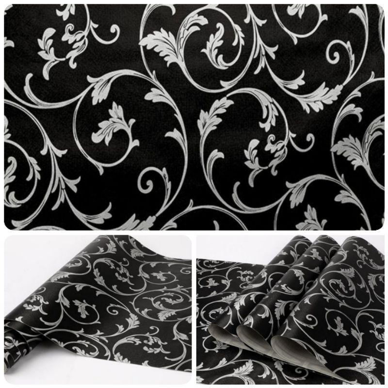 Jual Wallpaper Dinding Stiker Batik Ulir Hitam Elegant | Shopee Indonesia