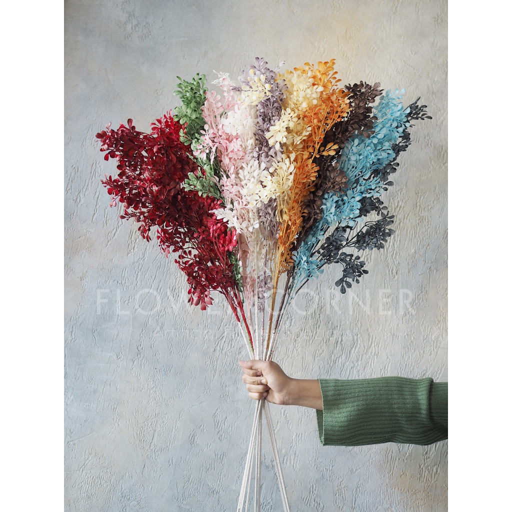 Jual Daun Artificial Kemuning Warna Plastik Tangkai Panjang (D21038 ...