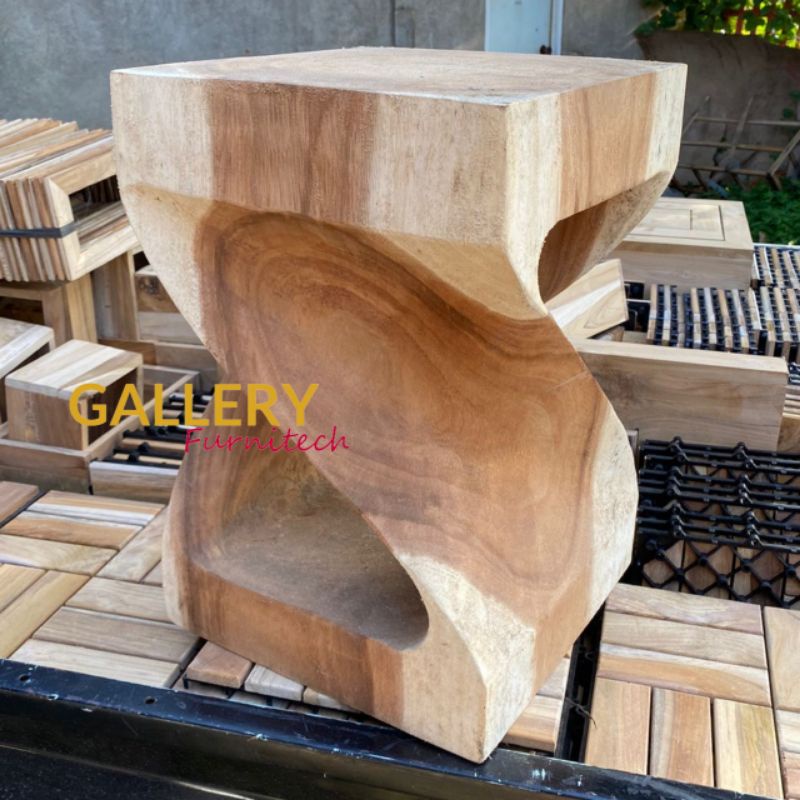 Jual Stool Kayu Suar Trembesi - Kursi Cafe Kursi Teras | Shopee Indonesia