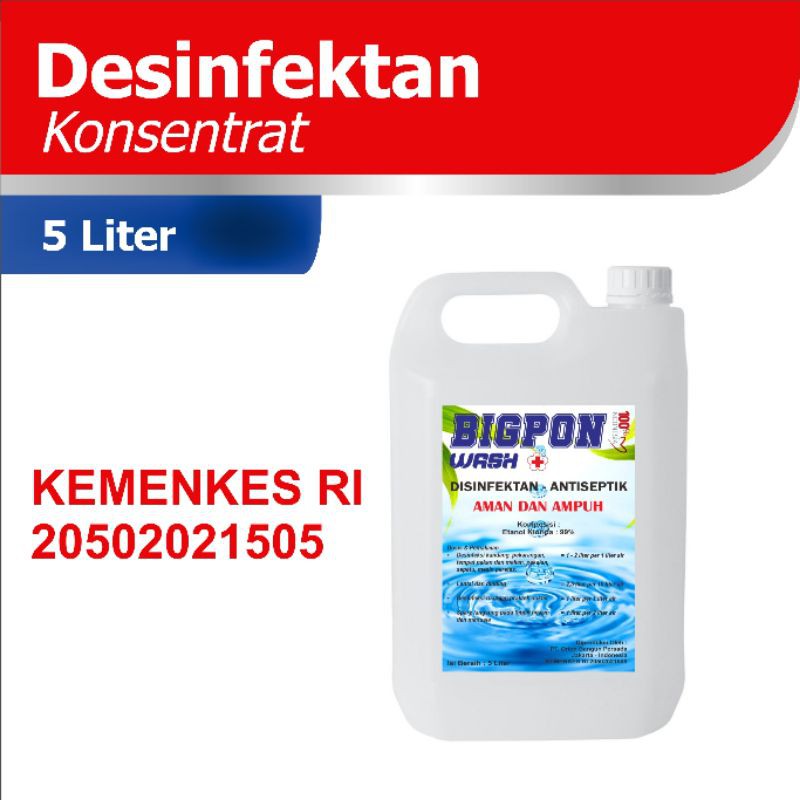 Jual disinfektan desinfektan KEMENKES 5 Liter Konsentrat Antiseptik ...