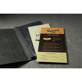 Jual BUKU MENU KULIT RESTAURANT - ISI PLASTIK - READY STOCK - DARK GREY ...