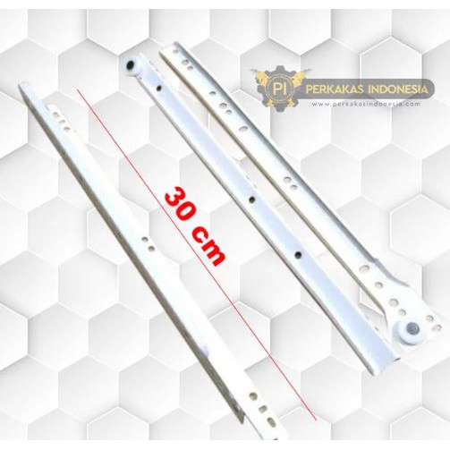 Jual Rel Laci Huben Putih 30 Cm Roda Bahan Besi Relling Sliding Laci ...
