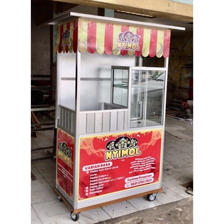 Jual Etalase Cimol / Etalase Bakso / Etalase Takoyaki / Gerobak Makanan ...
