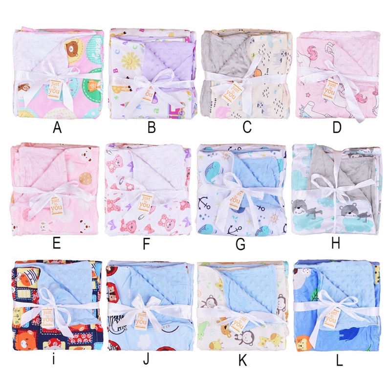 Jual Selimut Bayi/Selimut fleece minky ( Bintik ) Indonesia|Shopee ...