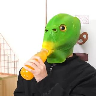 Jual Hot TikTok Mainan topeng kepala ikan hijau Bahan Latex Untuk ...