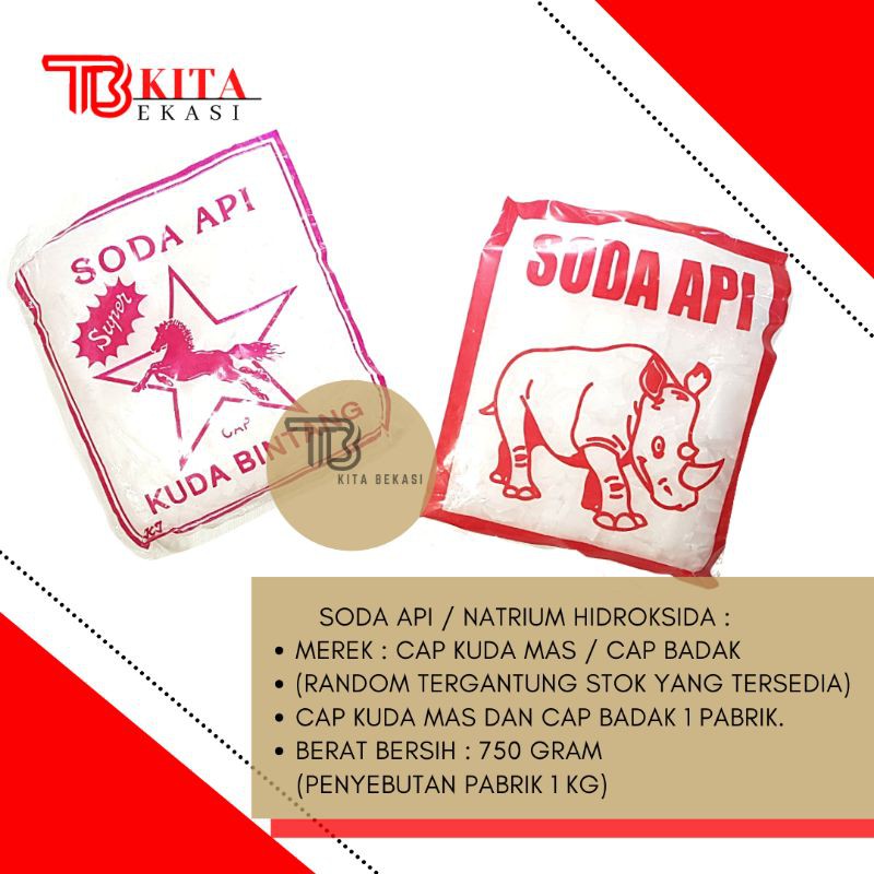 Jual SODA API CAP KUDA BINTANG 1 KG /CAUSTIC SODA CAP KUDA BINTANG 1KG ...