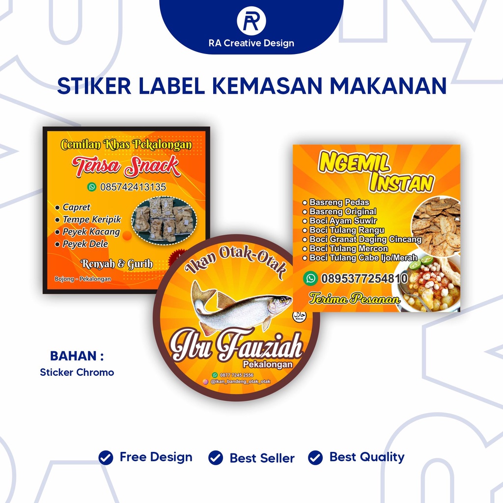 Jual Stiker Label Makanan (Free Design) Indonesia|Shopee Indonesia