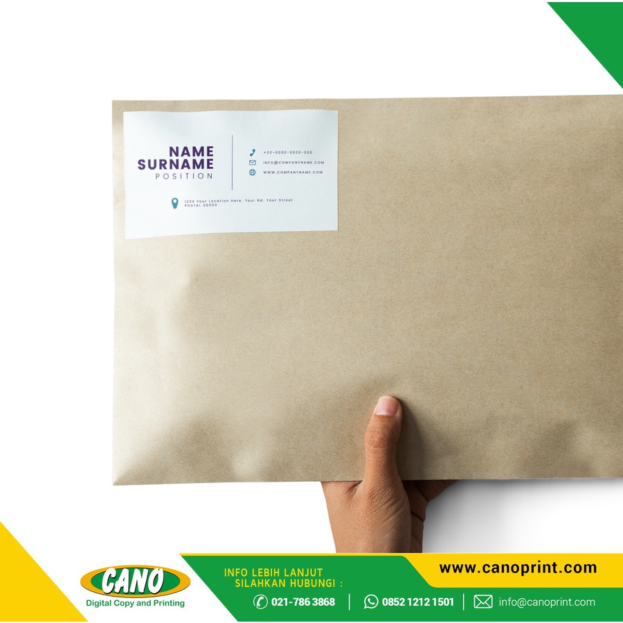 Jual Cetak Sticker Label Pengiriman Olshop Custom Stiker HVS - 10 x 6.5 ...