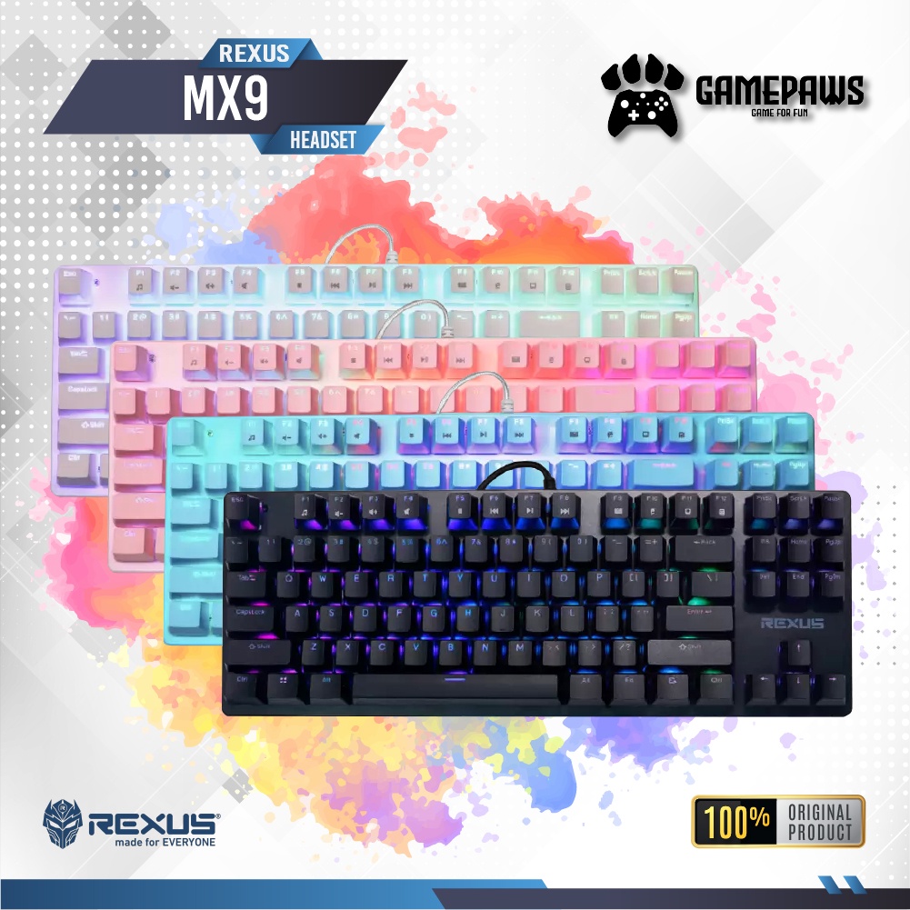 Jual Rexus MX9 TKL Keyboard Gaming Mechanical Legionare MX9 TKL RGB ...