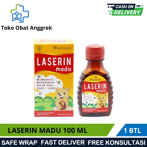 Jual LASERIN MADU SIRUP/100ML/OBAT BATUK HERBAL/ UNTUK MELEGAKAN ...