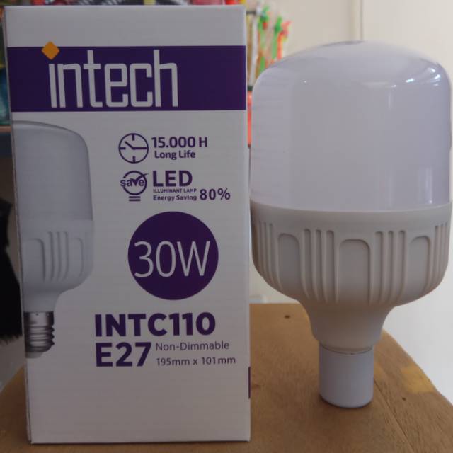 Jual Led t bulb putih 30w intech | Shopee Indonesia