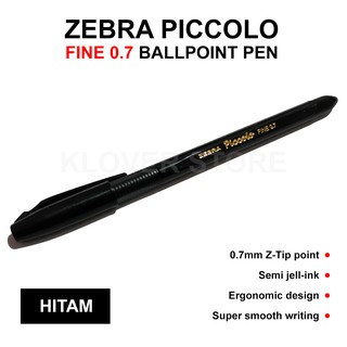 Jual Pulpen Zebra Piccolo Fine 0.7 Hitam Semi Jell-Ink Black Pen ...